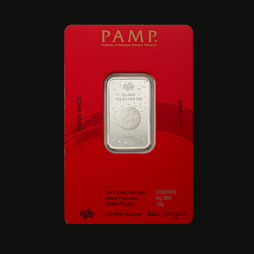 10 gram PAMP Lunar Horse 2026 Silver Bar - Tavex Sweden