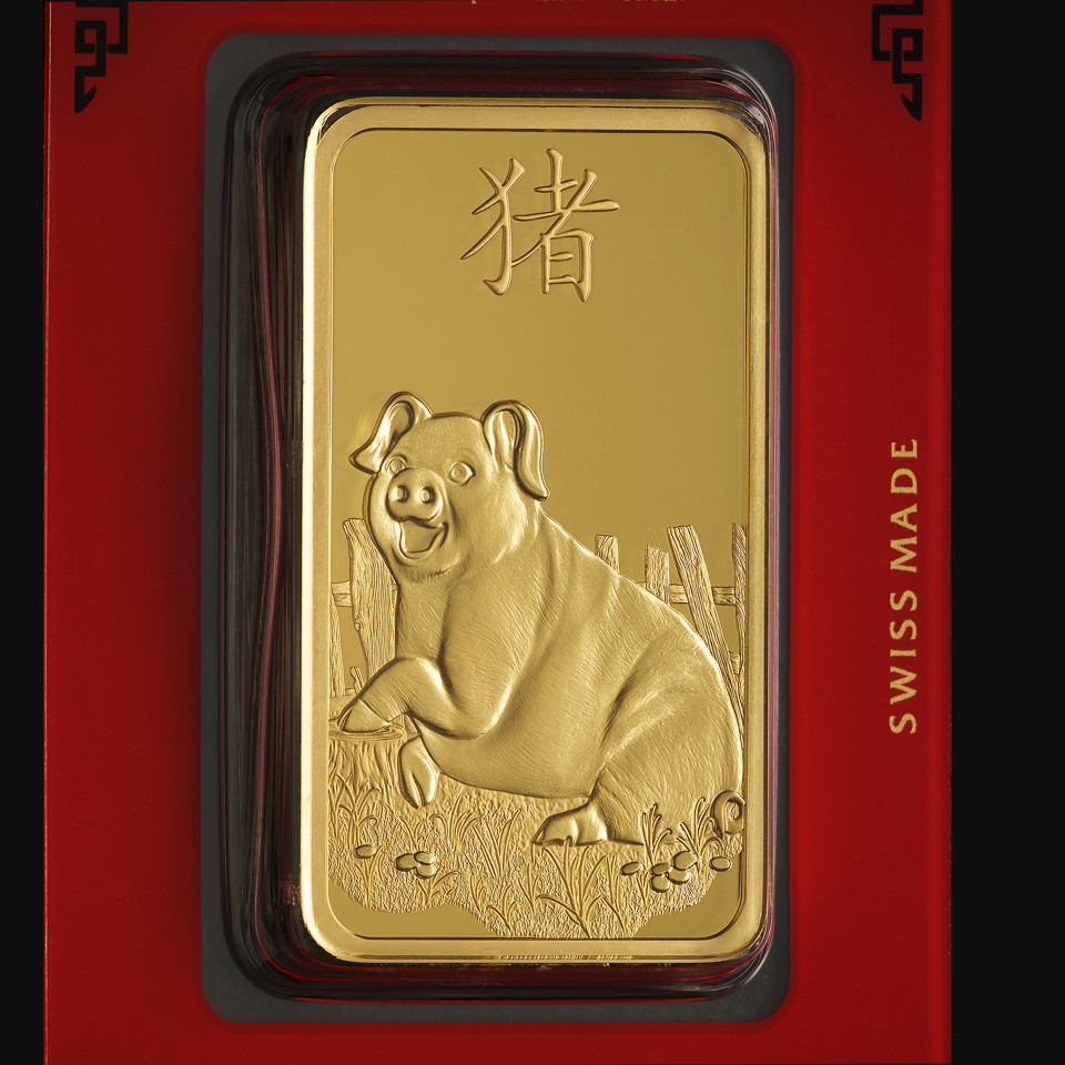 100 gram Guldtacka PAMP Lunar 2019 Grisens År - Tavex Sweden