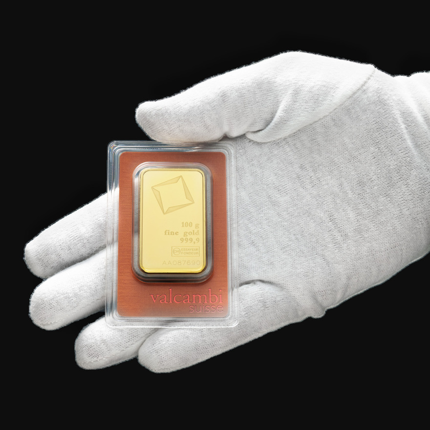 100 gram Guldtacka Valcambi Suisse - Tavex Sweden