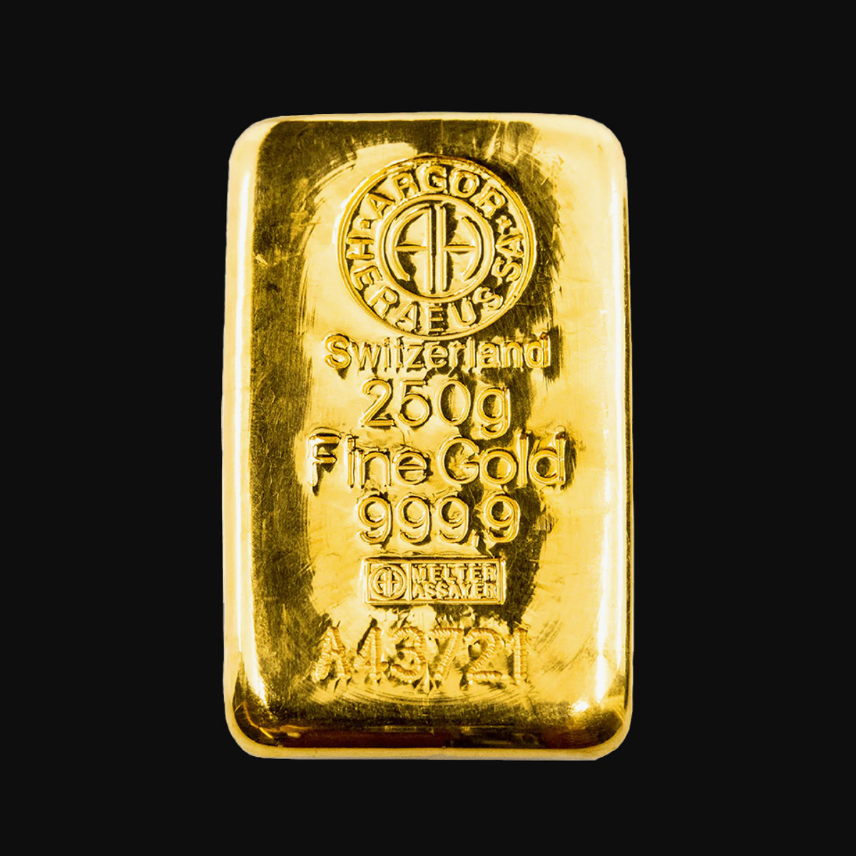 250 gram gold bars mixed brands - Tavex Sweden