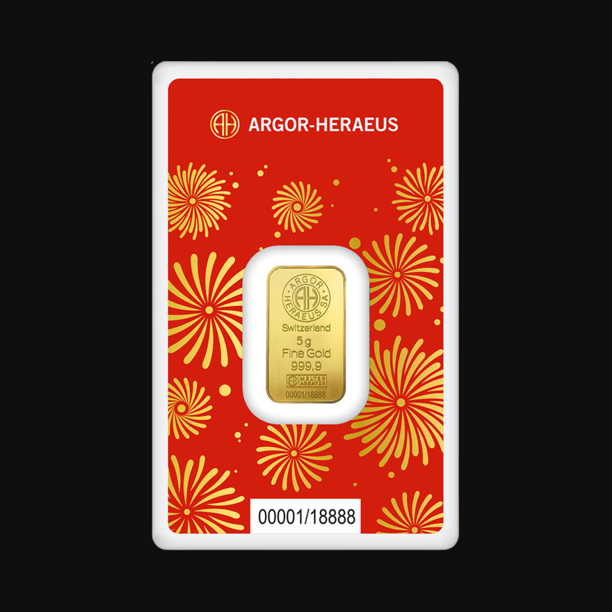5 gram Argor-Heraeus Lunar Snake 2025 Gold Bar - Tavex Sweden