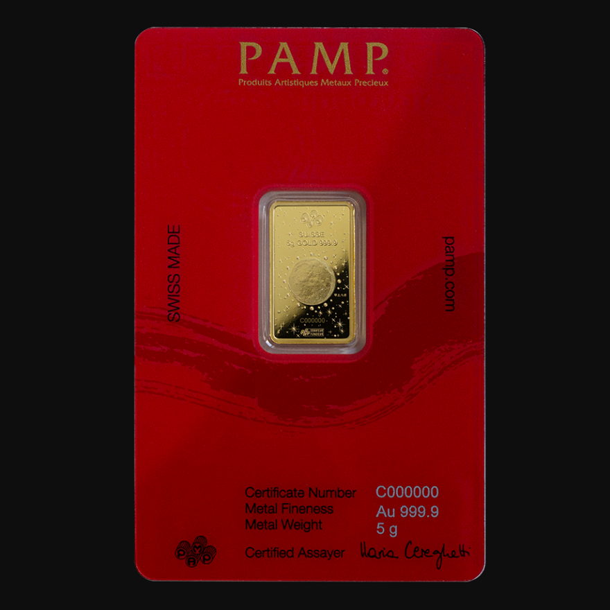 5 gram guldtacka PAMP Lunar 2024 Drakens År - Tavex Sweden