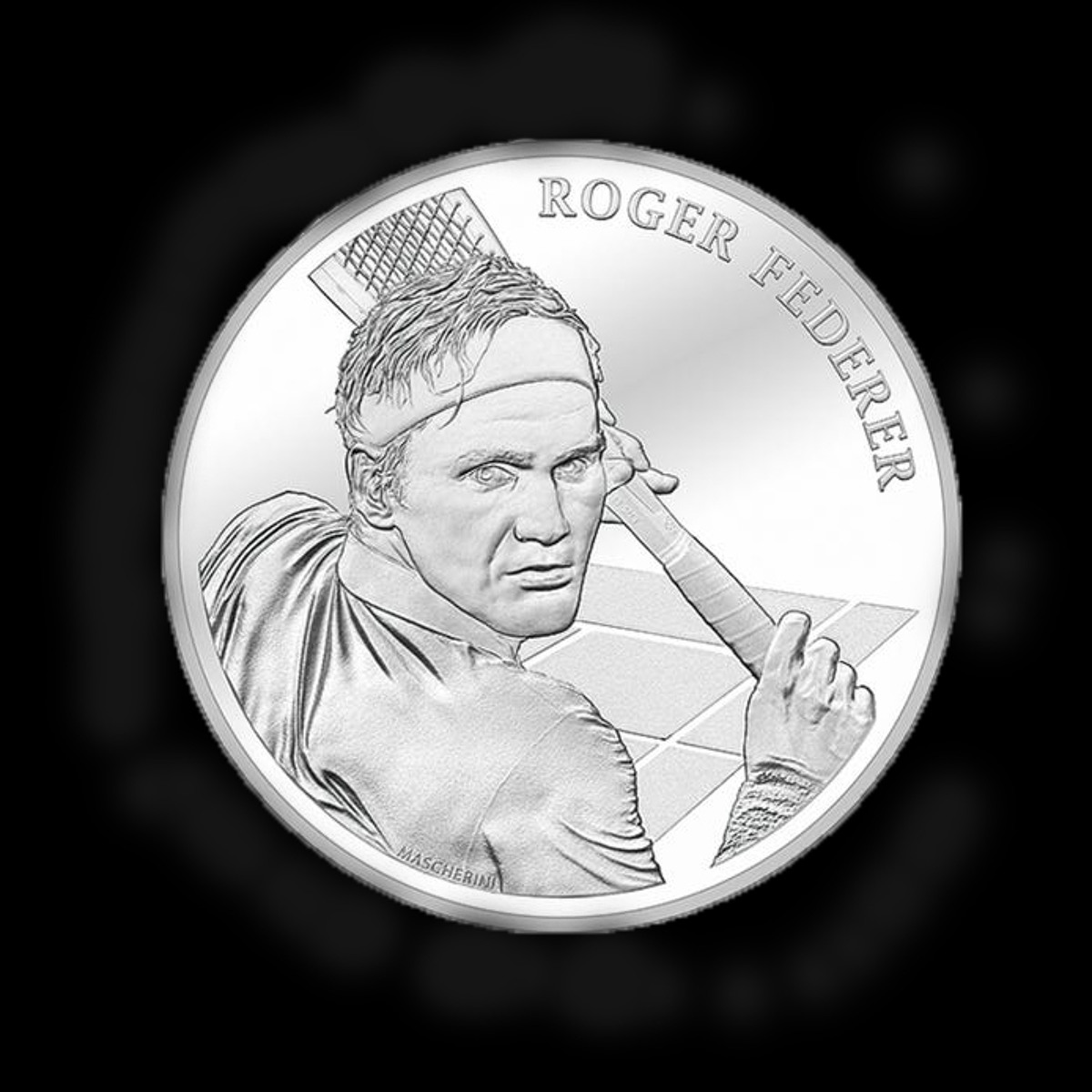 Swiss Roger Federer 20 Francs Silver Coin - Tavex Sweden